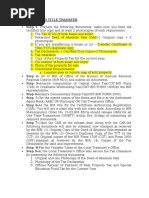 TCT Title Transfer and Annotation Steps | PDF | Receipt | Taxes