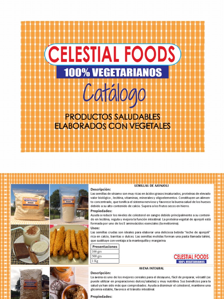 Celestial Foods Vegan Products | PDF | Salsa de soja | Sésamo