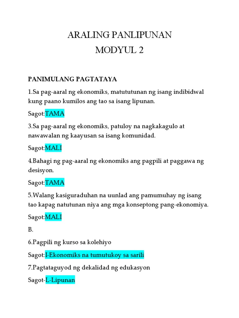 Kobe Soriano Ap Module 2 | PDF
