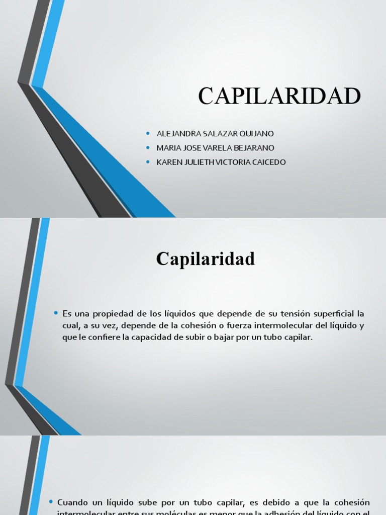 Fenómeno de capilaridad: explicación del ascenso de los líquidos por ...