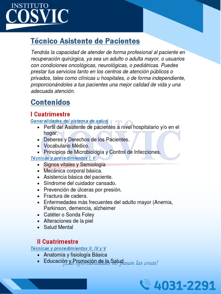 Tec. Asistente Pacientes | PDF | Relaciones personales, crianza y ...