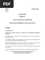 Nota STPM Ekonomi Sem 2 Bab 1 | PDF