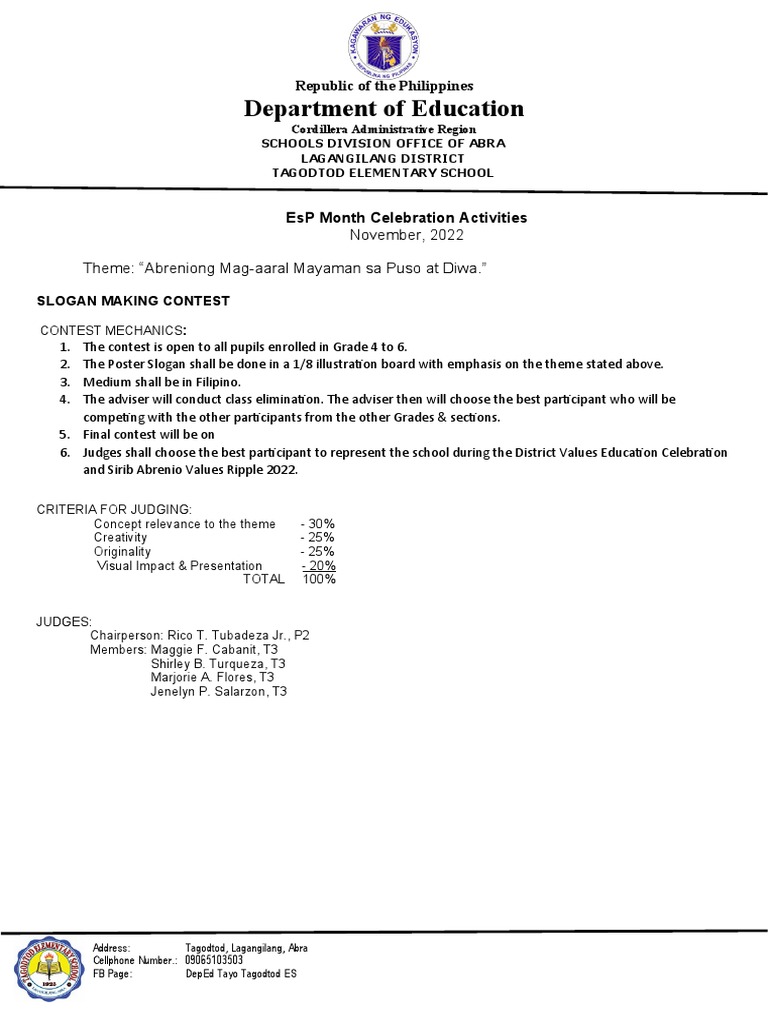 Esp Month Celebration | PDF