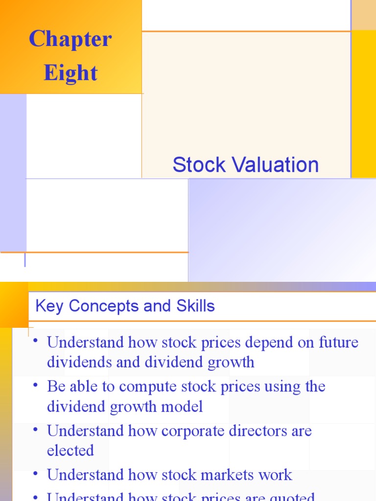 Chapter 08 DW | PDF | Stocks | Dividend