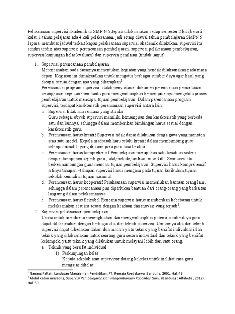 Supervisi Pendidikan | PDF