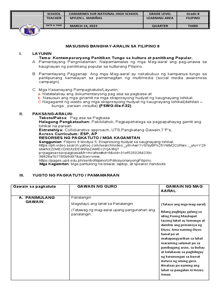 Pagasa Sa Pagbasa Final | PDF
