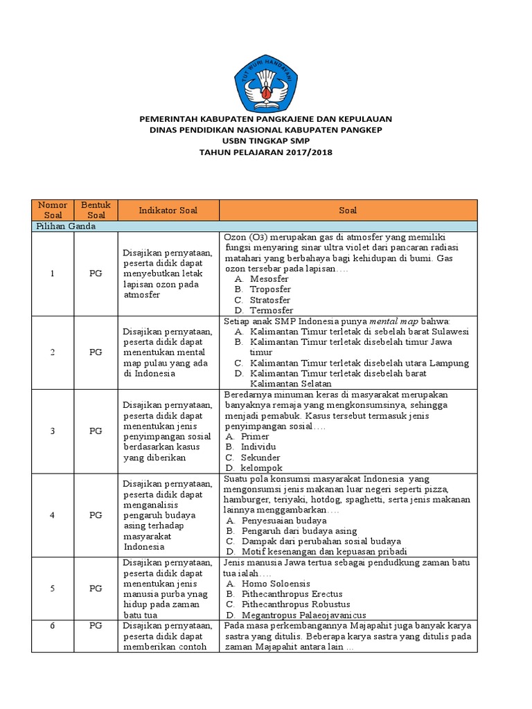 Format Soal | PDF