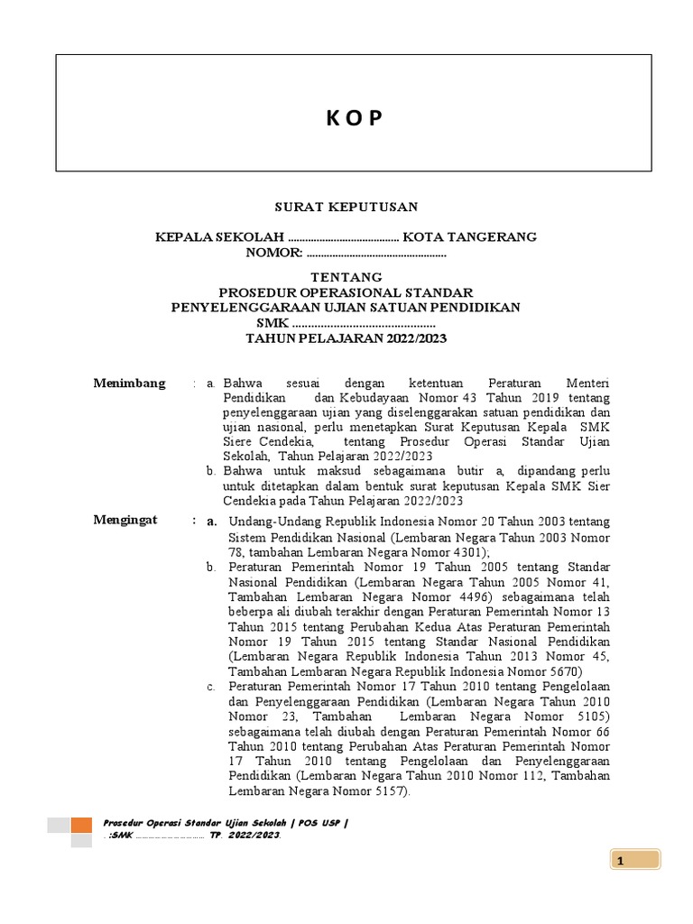 POS US SMK - Contoh - OK | PDF