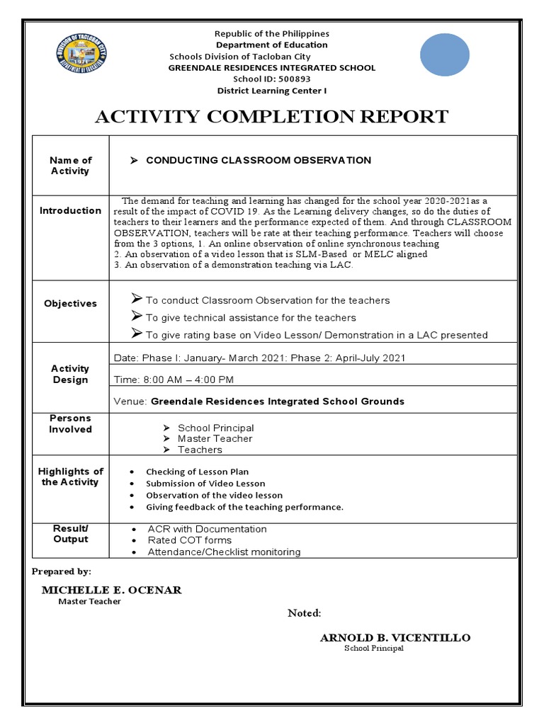 Acr - Ipbt Orientation | PDF | Teachers | Classroom