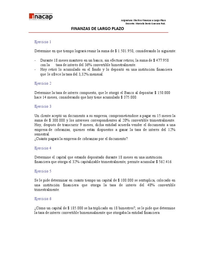 Guía de Ejercicio 1 | PDF | Bancos | Sector privado Guía de Ejercicio 1 | PDF | Bancos | Sector privado
