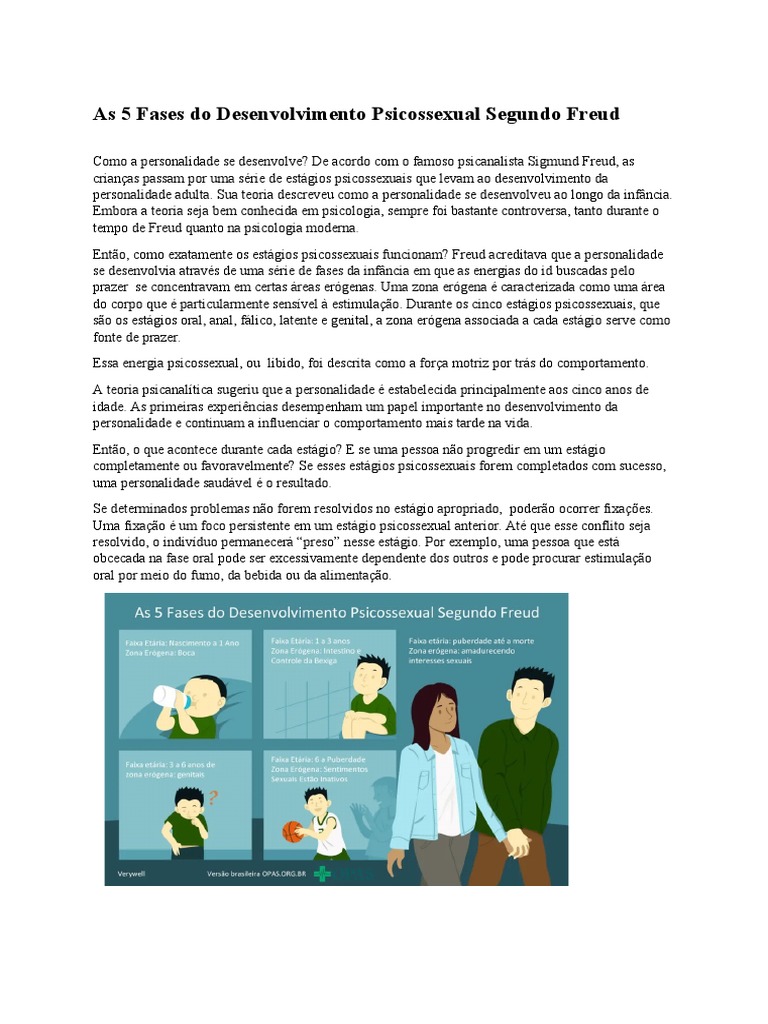 5 Fases Do Desenvolvimento Psicossexual Segundo Freud | PDF | Sigmund ...