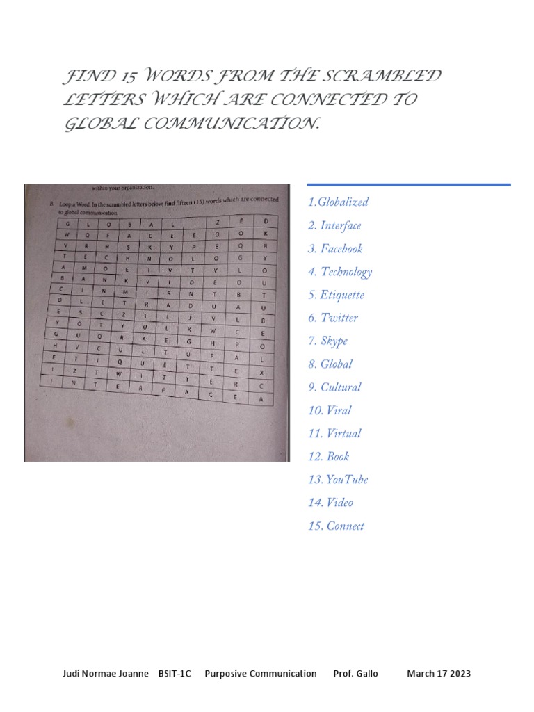 Scrambled Letters | PDF