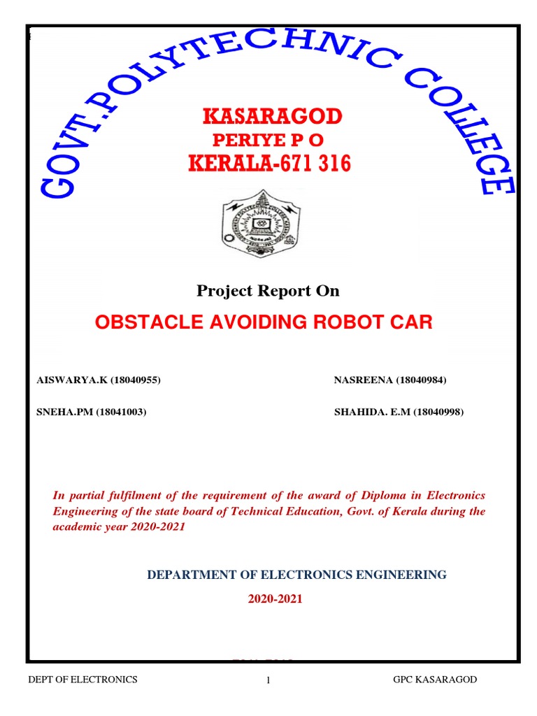 Obstacle Avoiding Robot Car | PDF | Electric Motor | Servomechanism