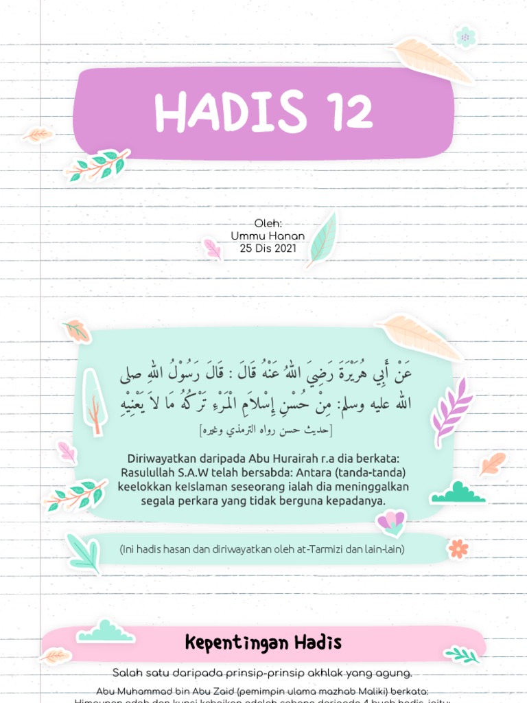 Nota Hadis 12 PDF | PDF