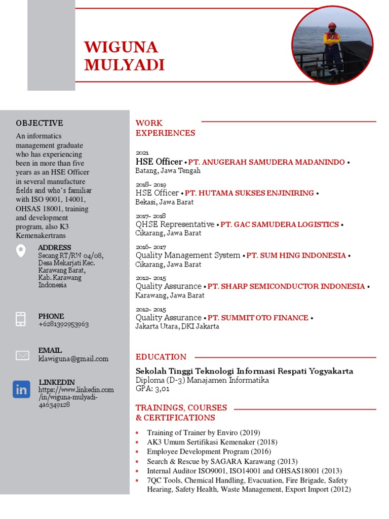 CV Wiguna Mulyadi | PDF | Evaluation Methods | Quality