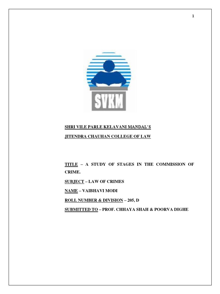Stages in Crime Commission Explained | PDF