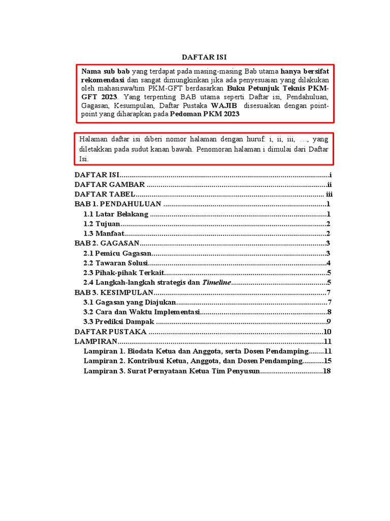 Panduan PKM-GFT 2023 | PDF