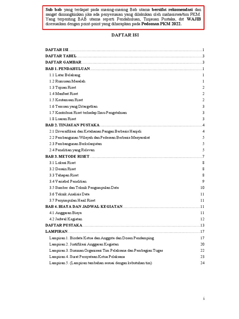 Template Proposal PKM-RSH 2023 | PDF