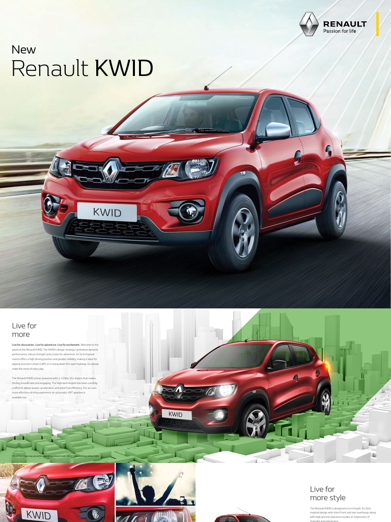 Renault KWID Brochure Mar2018 | PDF | Fuel Economy In Automobiles ...