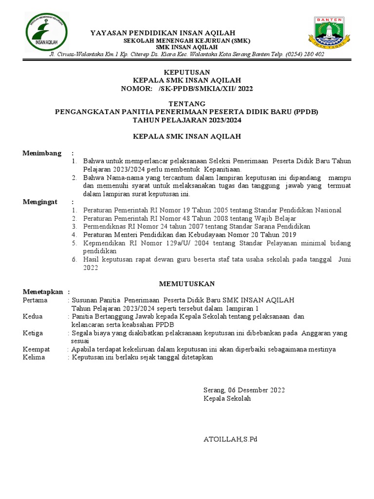 SK PPDB 2022 2023 | PDF