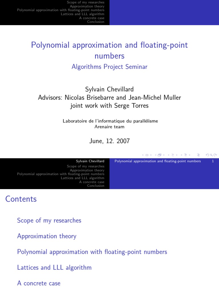 Polynomial Approximation and Floating-Point Numbers | PDF | Real Number | Polynomial