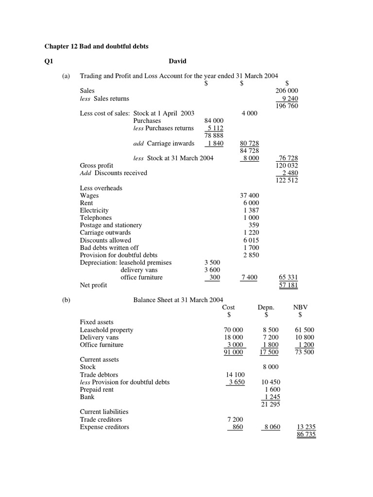 Randall Answers | PDF | Expense | Book Value