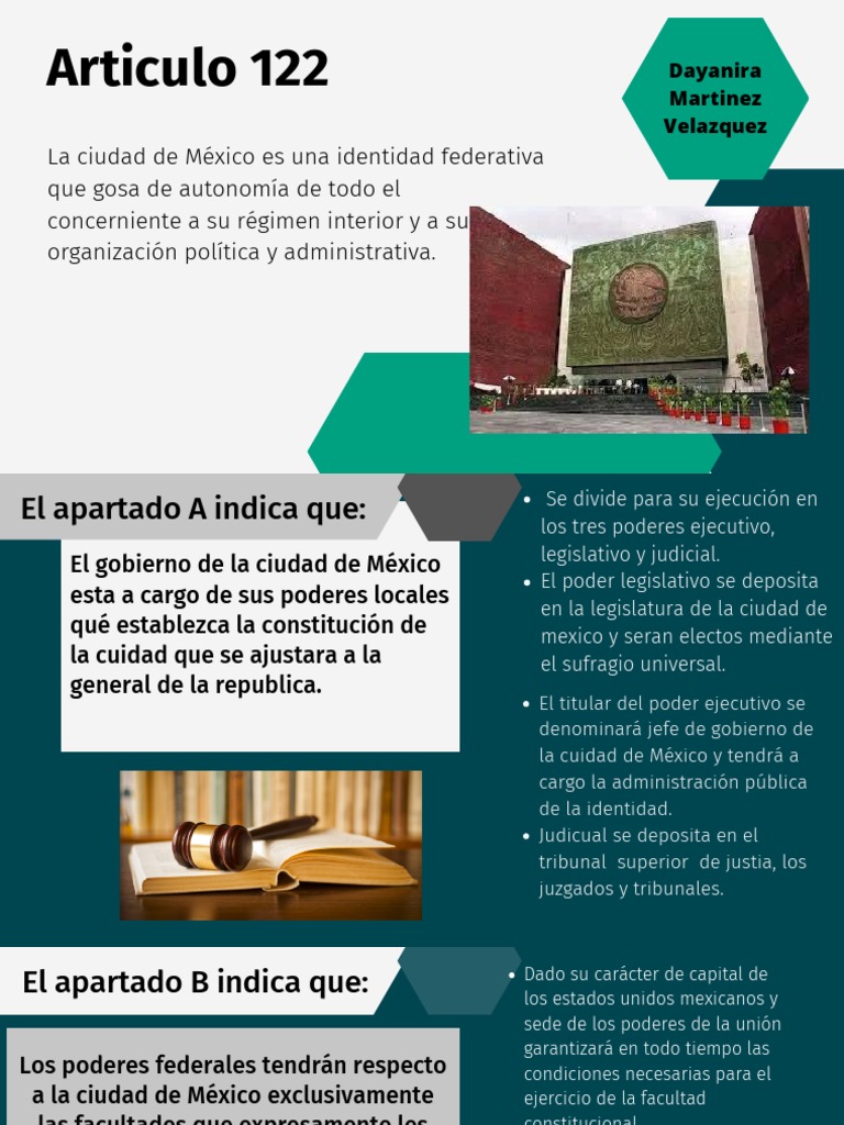 Presentacion Articulo 122. Dayanira | PDF | Ciudad de México | Federación