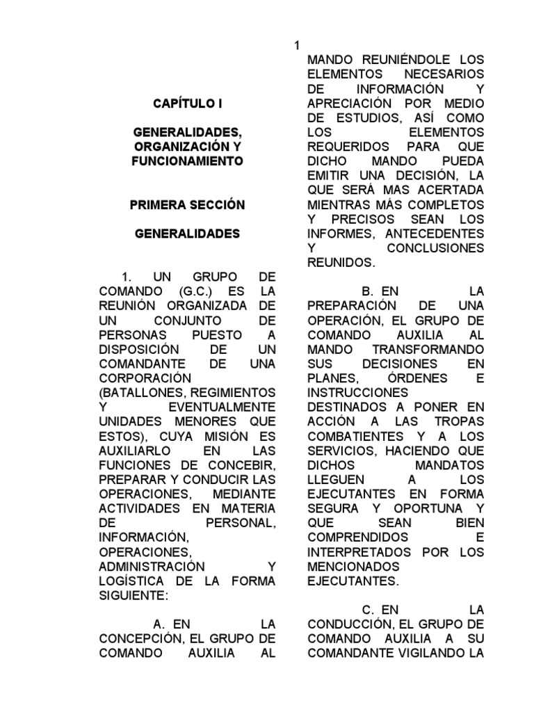 Manual de Grupos de Comando | PDF | Batallón | Militar