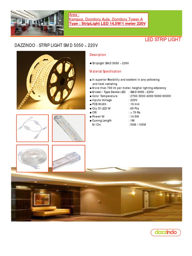 Dazzindo - Striplight Led 220V | PDF