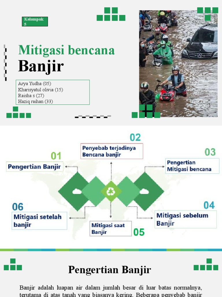 Mitigasi Bencana Banjir Kelompok 5 | PDF | Planets | Mercury (Planet)