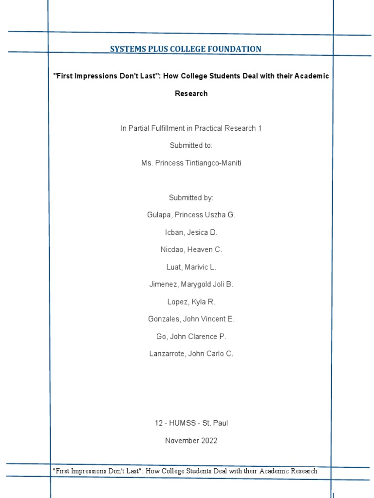 Final Paper | PDF | Experience | Critical Thinking