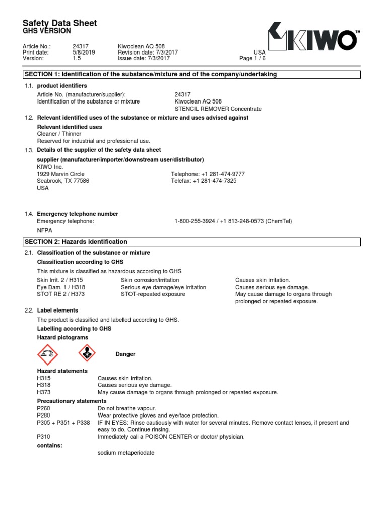 KW24317 Aghs en | PDF | Safety | Materials