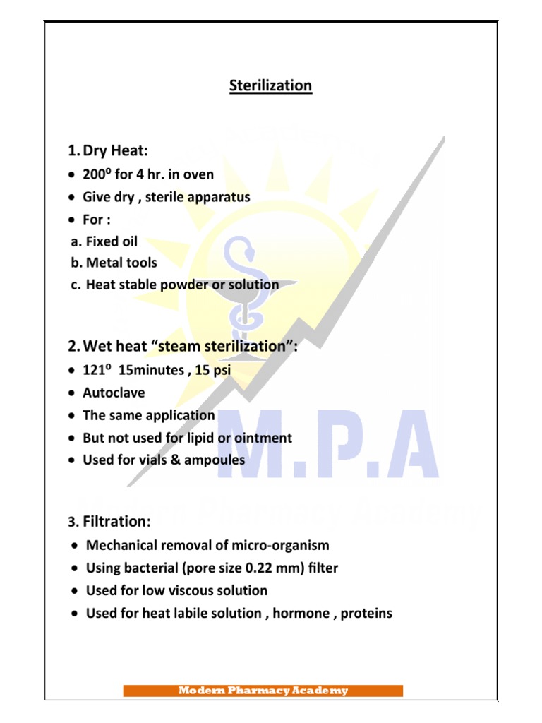 9 Sterilization | PDF