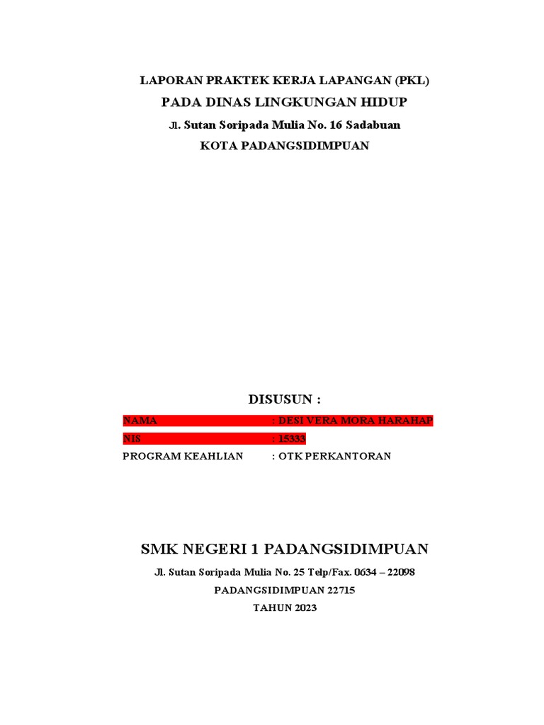 Laporan Prakerin SMK 1 Otk Perkantoran | PDF