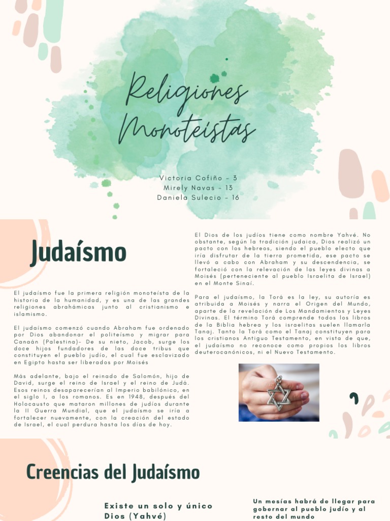 El origen y creencias de las principales religiones monoteístas ...