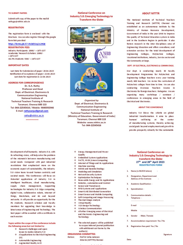 BrochureCONFERENCE-INDUSTRY5 0 | PDF | Computing | Physical Sciences