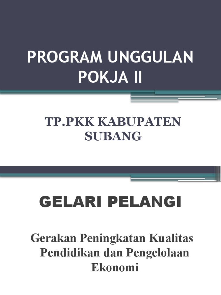 Program Unggulan Pokja II PKK Subang | PDF | Ilmu Sosial