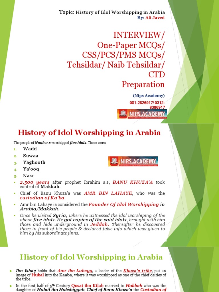 Nips - PRE ISLAMIC Idols PDF | PDF | Mecca | Arabs