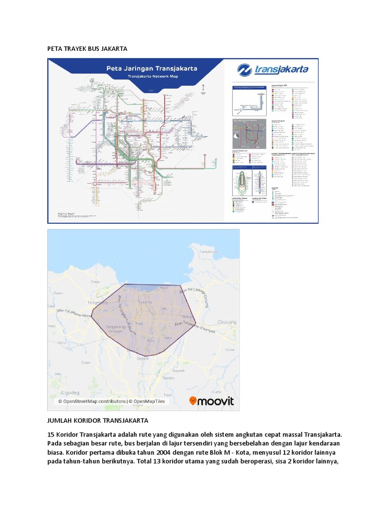 Peta Trayek Bus Jakarta | PDF