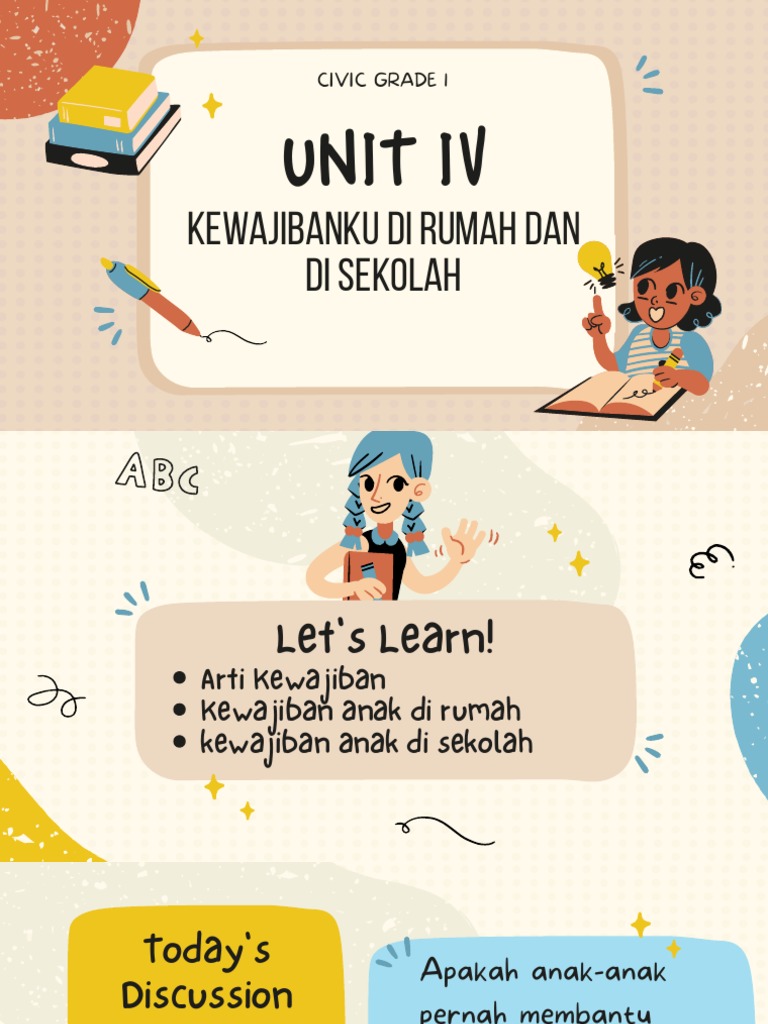 Unit IV Kewajiban Di Rumah Dan Disekolah | PDF