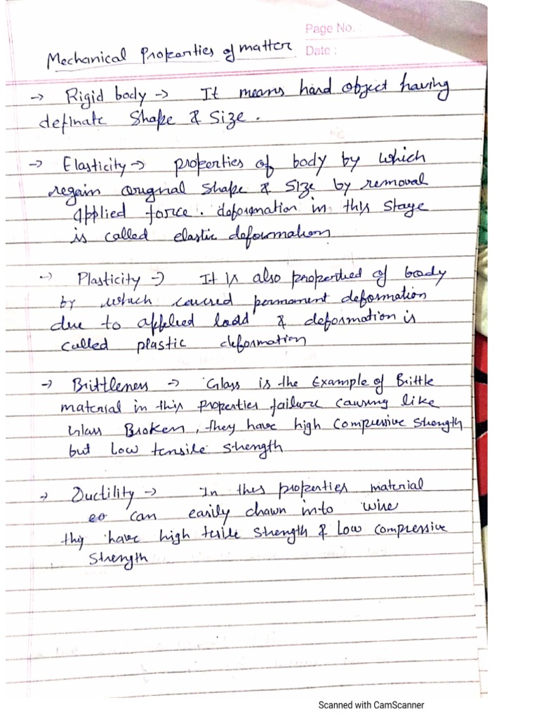 Class 11 Ncert Chapter 9 Short Notes | PDF