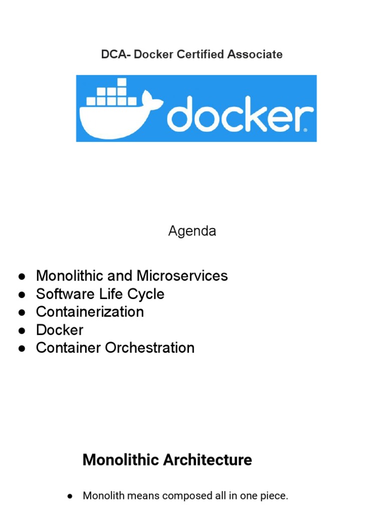 DCA-Docker Certified Associate | PDF | Operating System | Virtualization