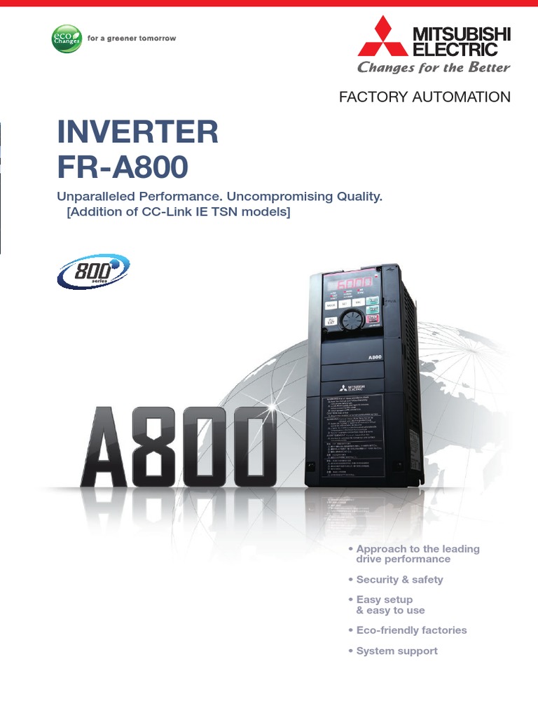 Mitsubishi - FR A800 PDF | PDF | Electric Motor | Power Inverter