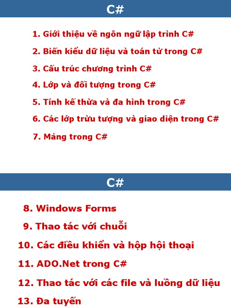 3. Mảng trong C# | PDF