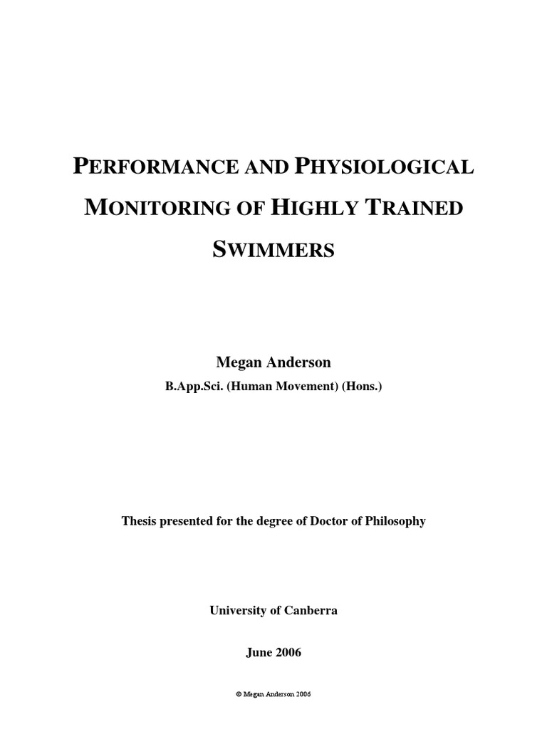 Swimming Paper PDF | PDF | Swimming (Sport) | Dependent And Independent ...