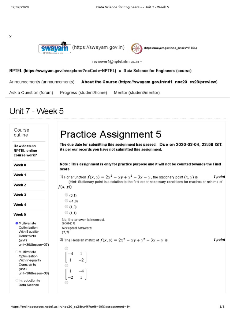Week 5: Multivariate Optimization | PDF | Applied Mathematics | Mathematical Analysis