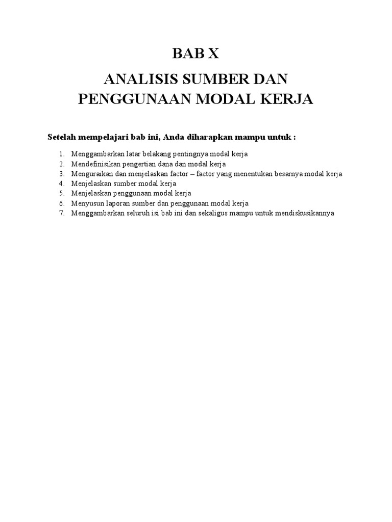 Bab 10 Analisis Sumber Modal | PDF