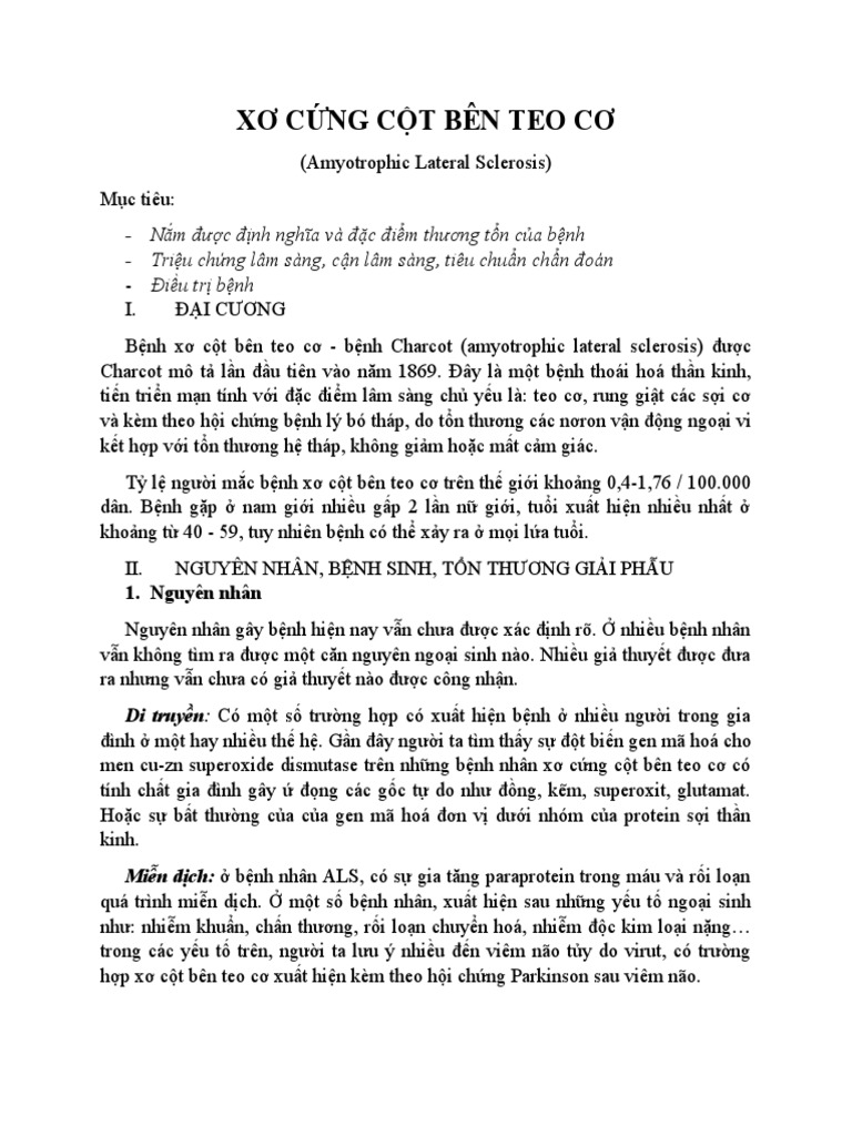 BG Xơ C NG C T Bên Teo Cơ | PDF