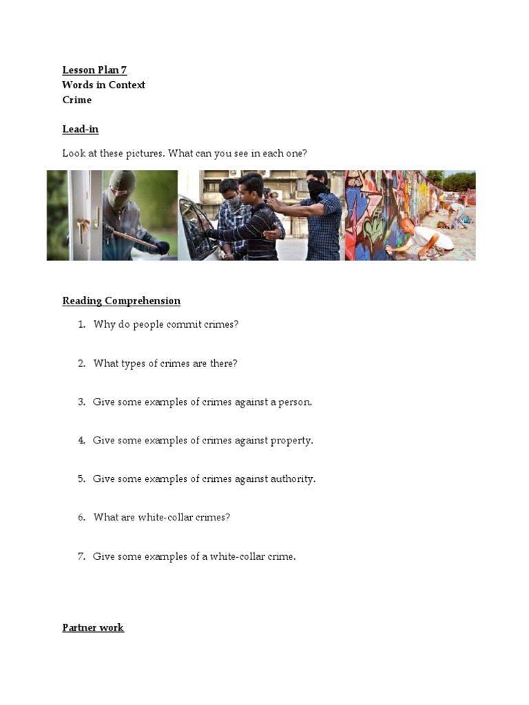 Lesson Plan Crime | PDF | Cybercrime | Security