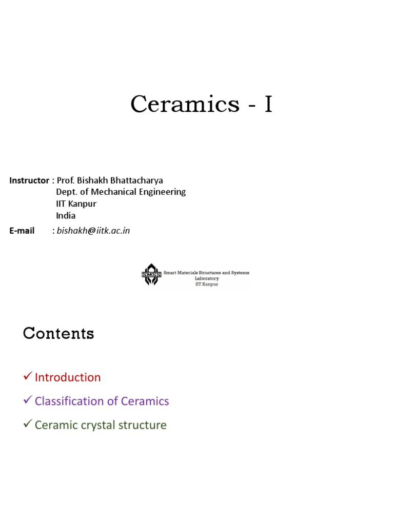 Me222 - Ceramics I | PDF | Ceramics | Glasses